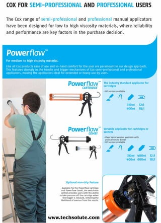 PC COX Single Component Applicators | PDF | Computing | Technology & Computing