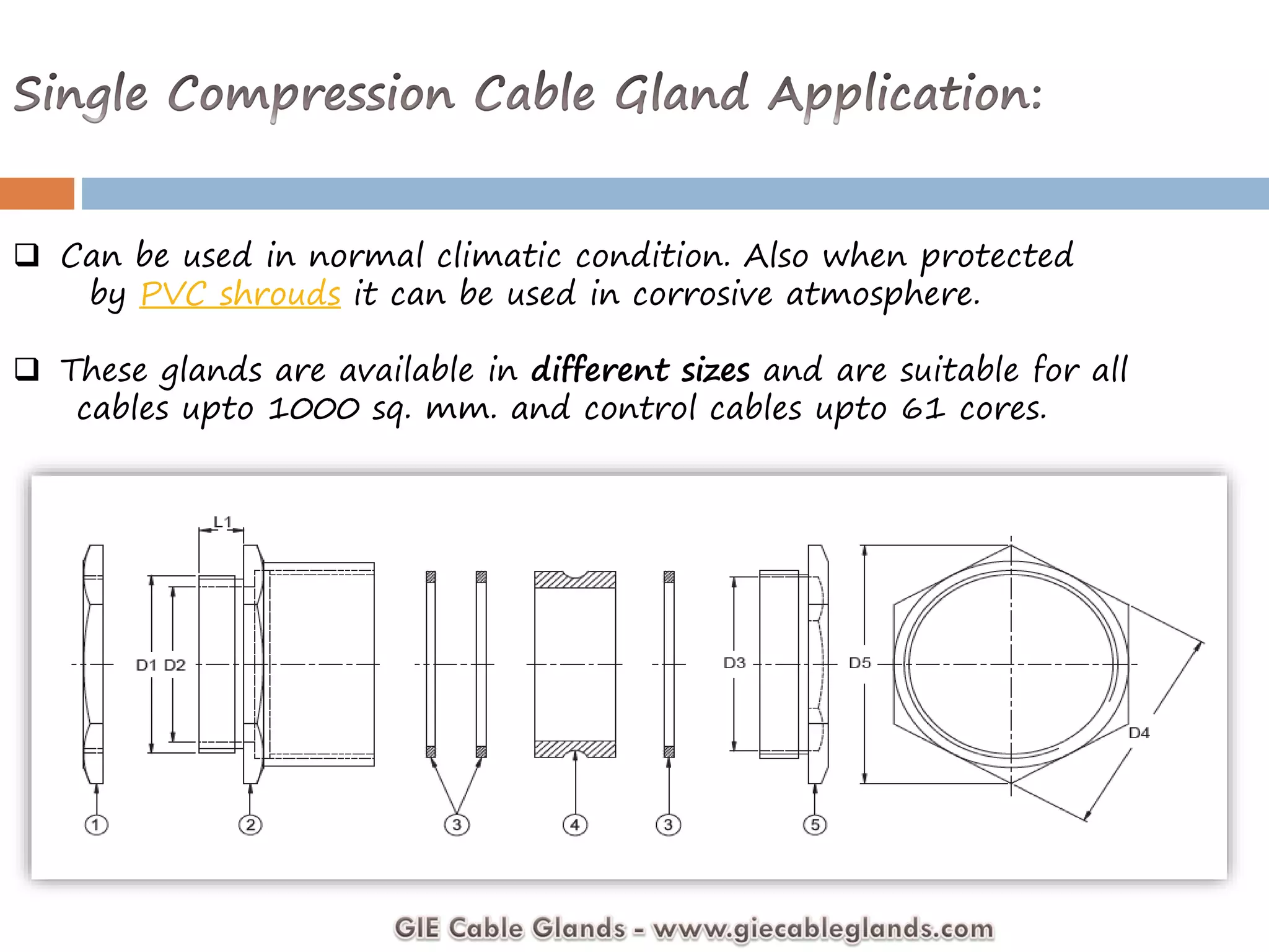 Single Compression Cable Glands - GIE Cable Glands | PDF