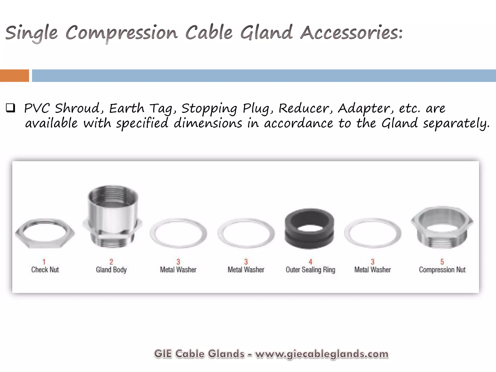 Single Compression Cable Glands - GIE Cable Glands | PDF