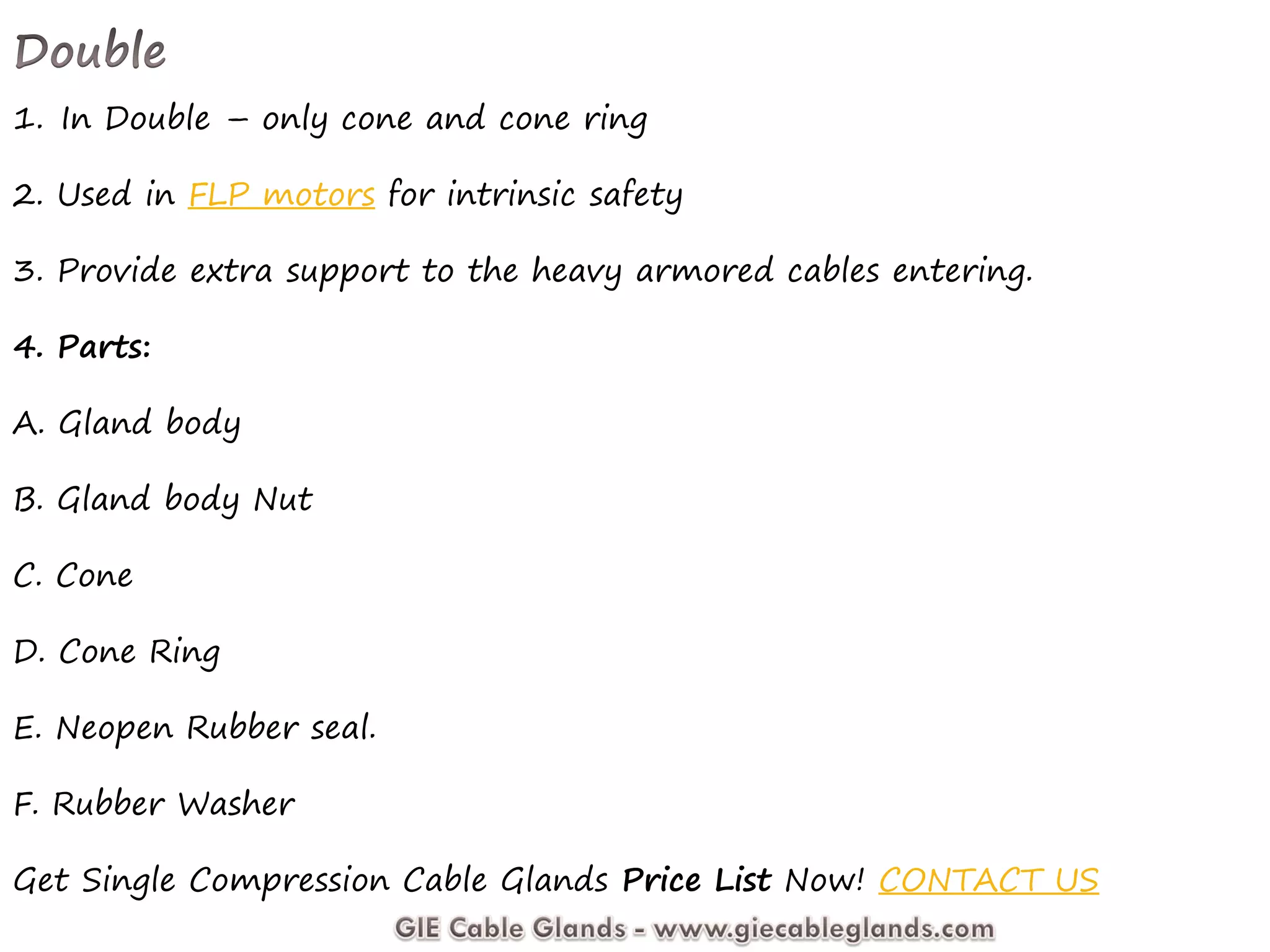 Single Compression Cable Glands - GIE Cable Glands | PDF