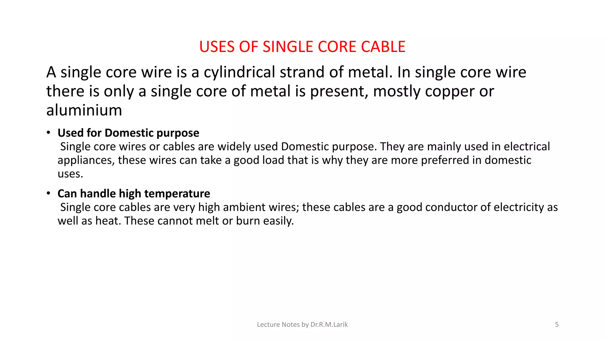 Single Core And Multi Core Cables Pdf Computer Networking Computing 9906
