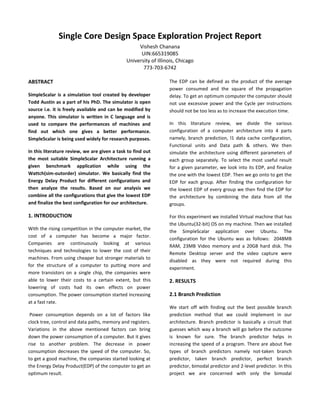 Single core design space exploration | PDF