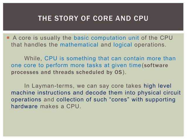 Difference between Single core, Dual core and Quad core Processors | PPTX