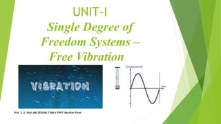 Single degree of freedom system free vibration part -i and ii | PPTX