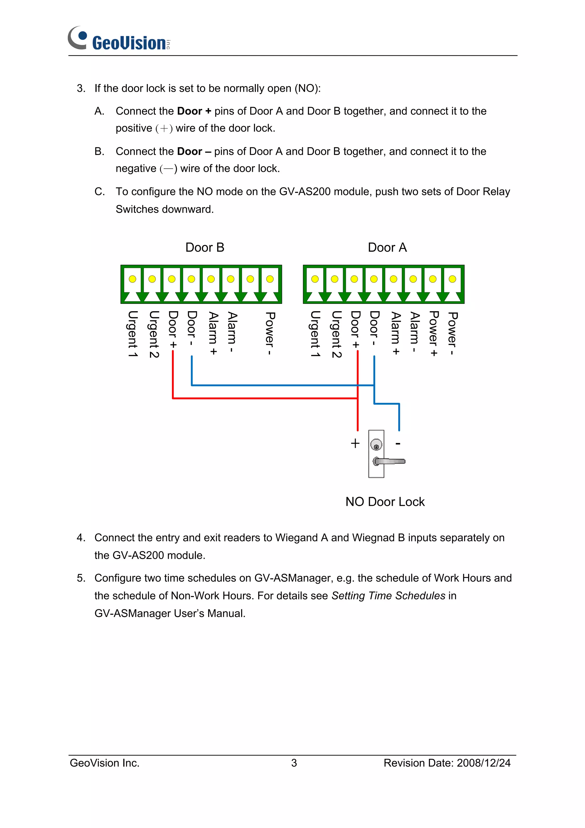 GeoVision : Access Control Solutions : Single Door with 2 times ...