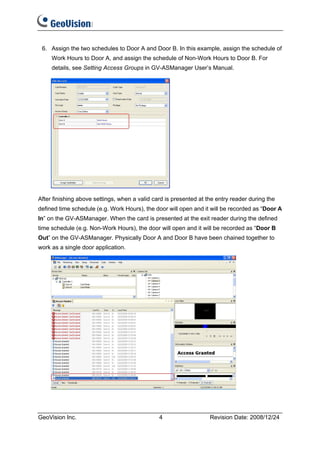 GeoVision : Access Control Solutions : Single Door with 2 times ...
