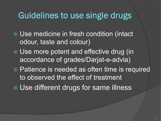 Single drug therapy in unani system of medicine converted | PDF