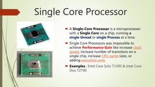 Single &Multi Core processor | PPT