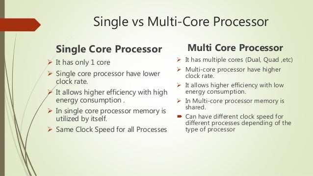 Single Andmulti Core Processor