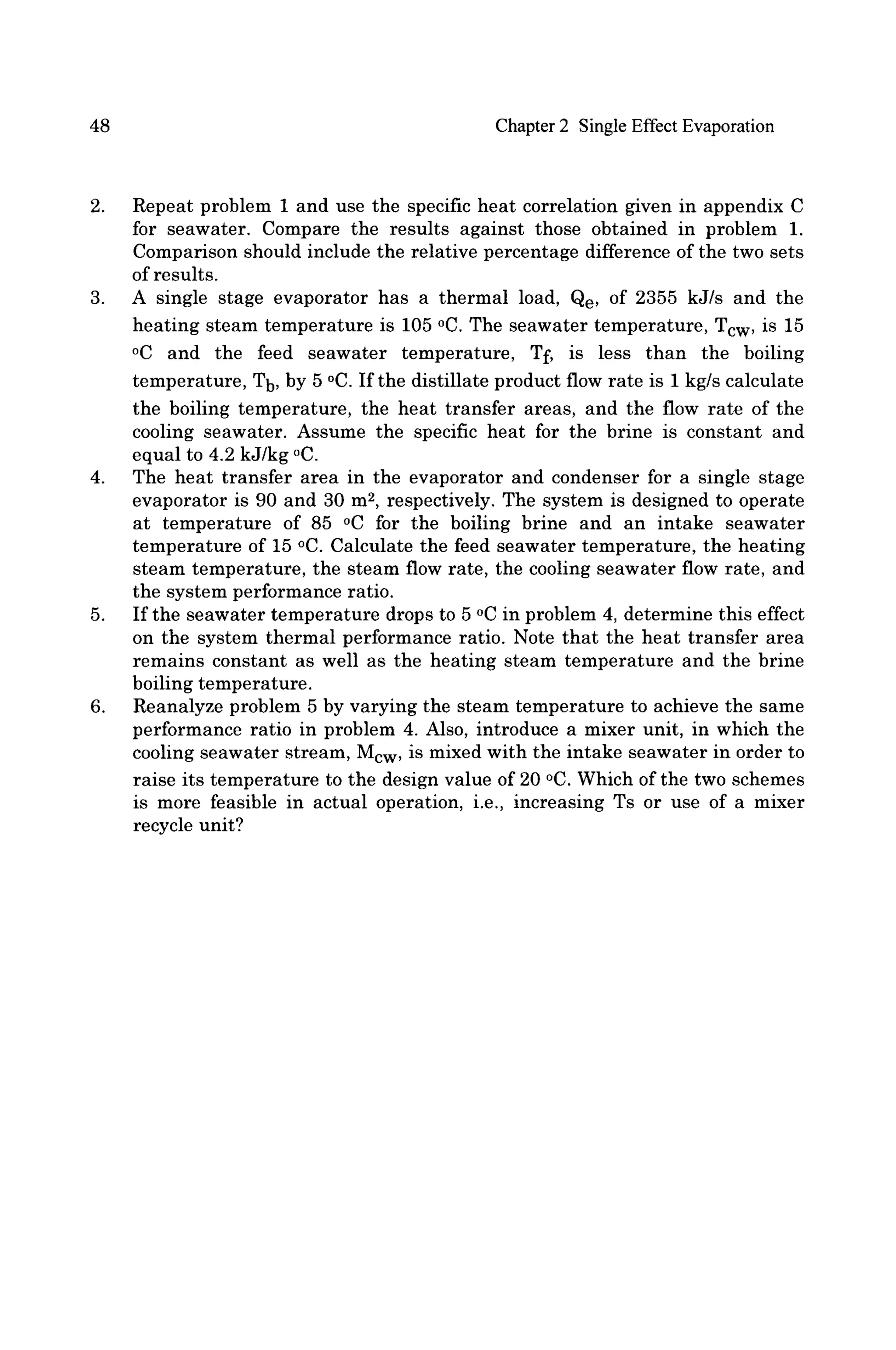 Single effect evaporation | PDF
