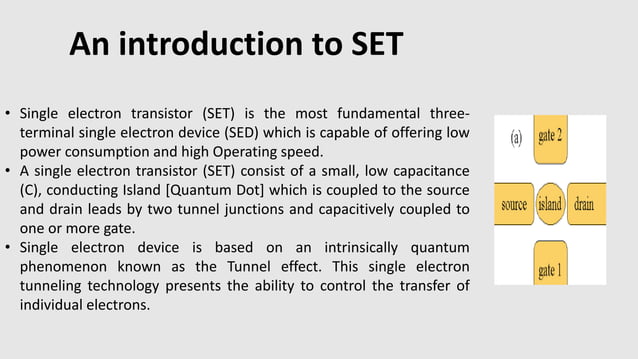 Single electron transistomy | PPTX | Physics | Science