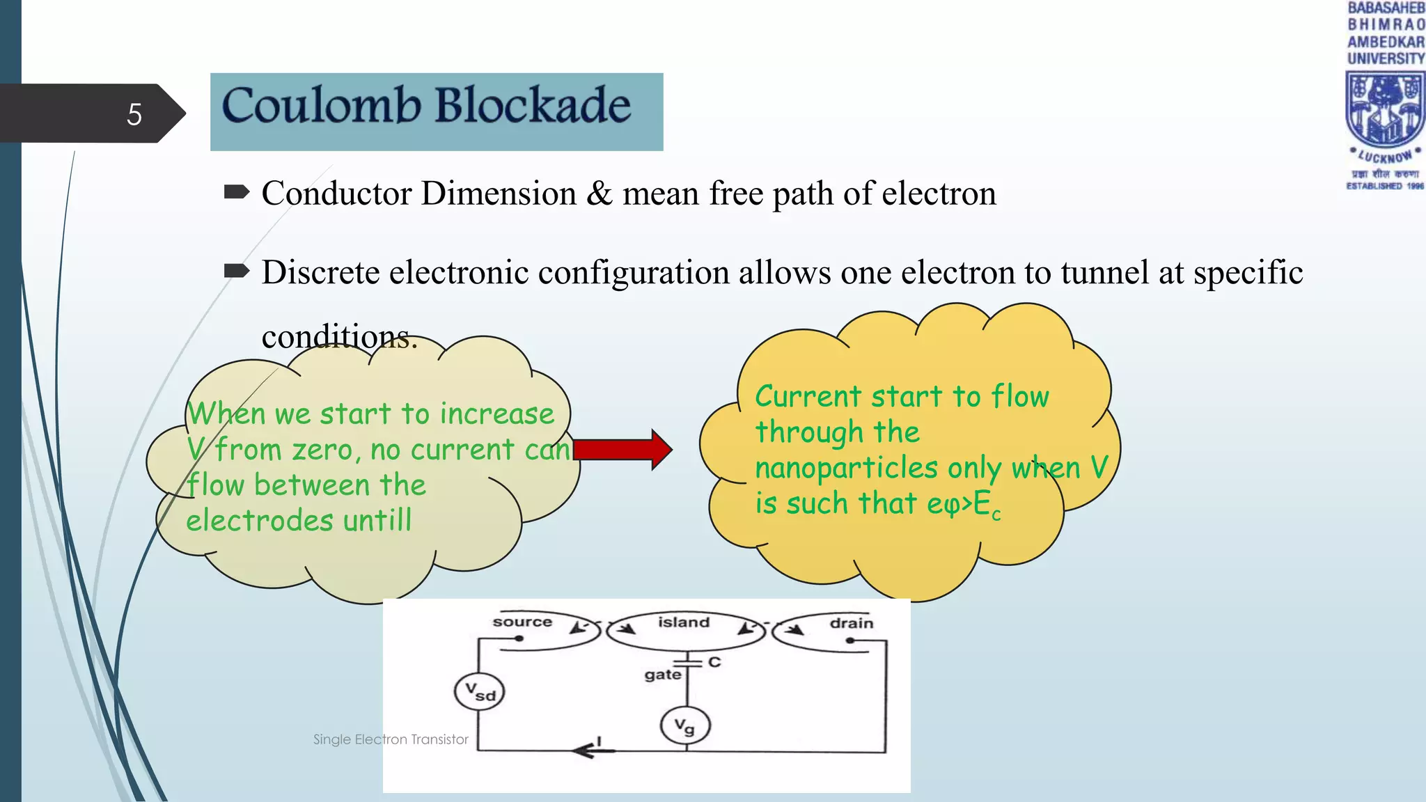 Single Electron Transistor | PPTX