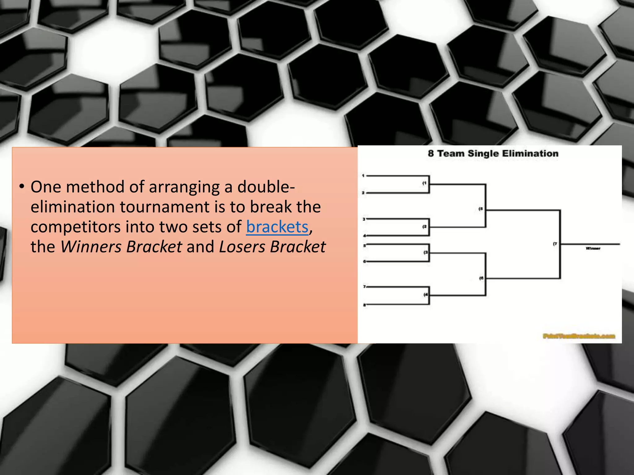 Single and Double Elimination TOURNAMENT | PPTX