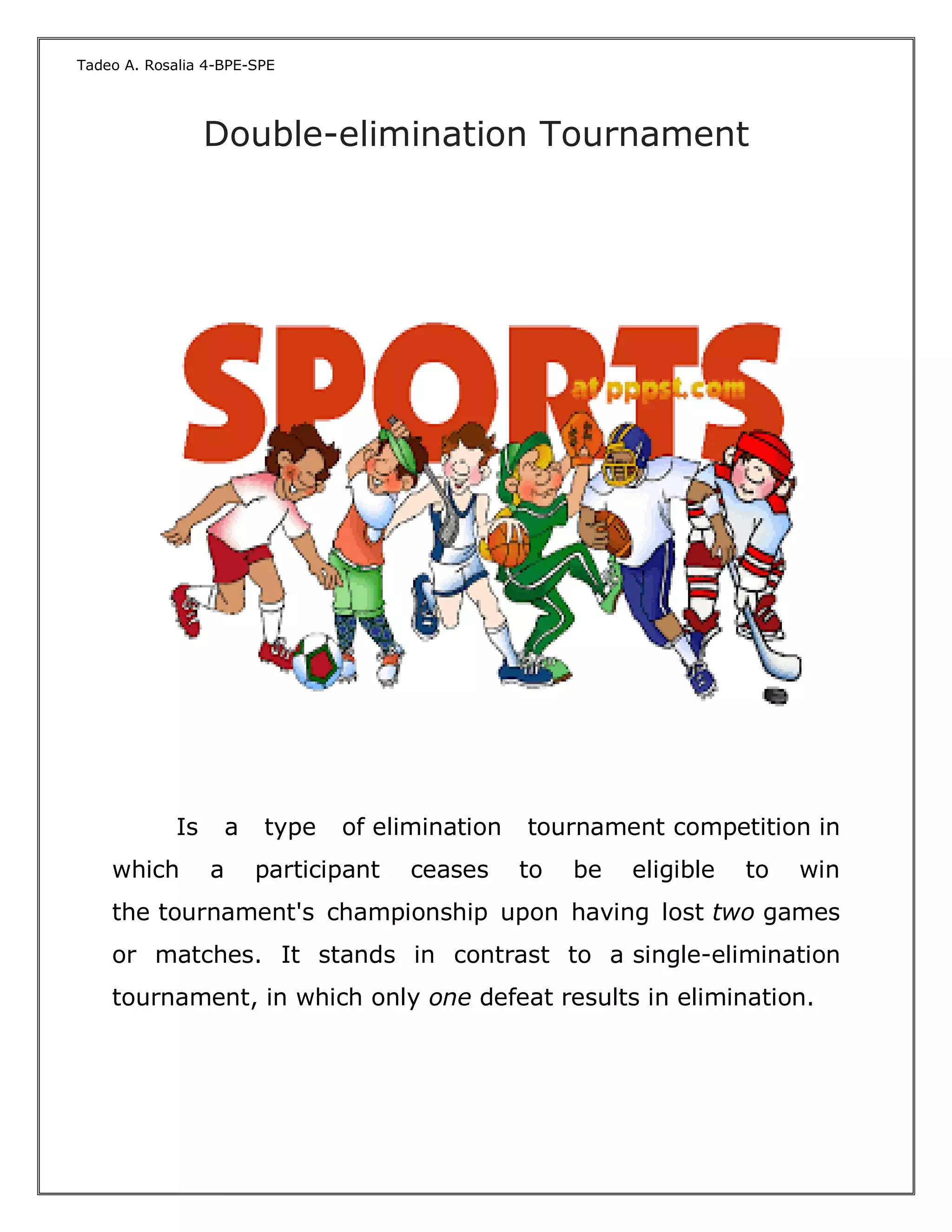 Single elimination | PDF