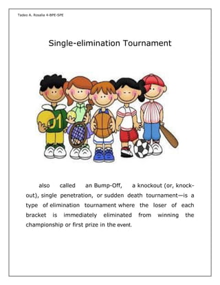 Single elimination | PDF