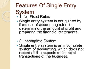 Single entry system | PPTX