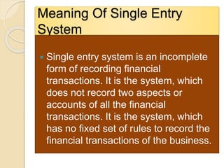 Essentials of single entry System and case study.pptx