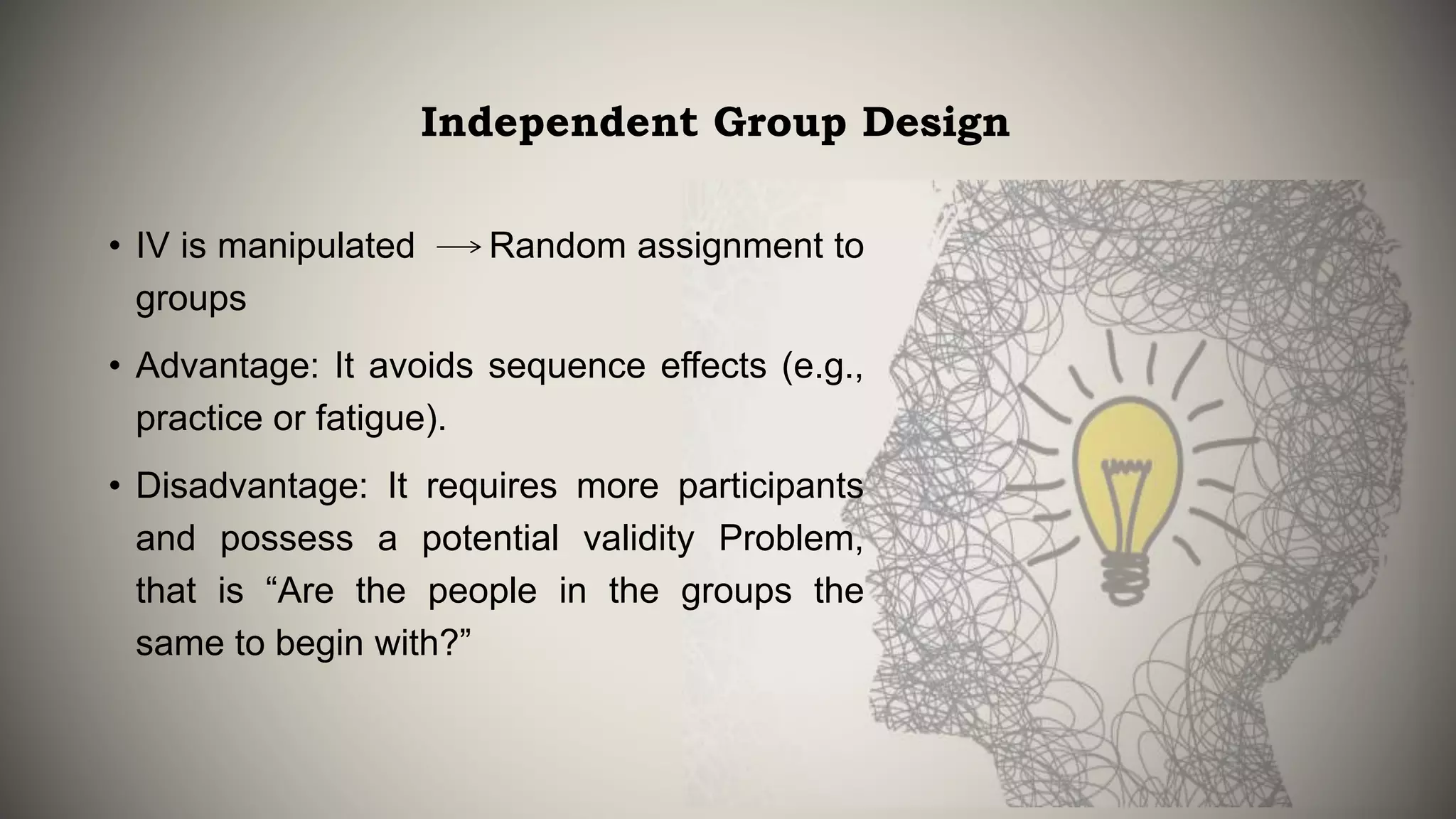 Single factor design | PPTX
