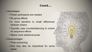 Single factor design | PPTX