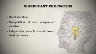 Single factor design | PPTX