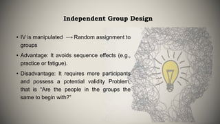 Single factor design | PPTX