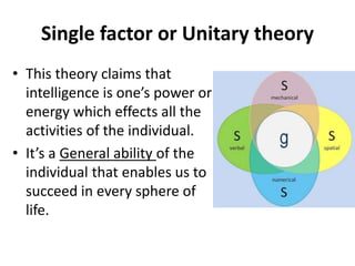 Single factor theory | PPTX
