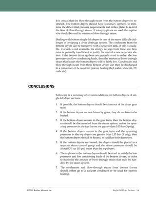 Single-Felt Dryer Sections | PDF