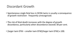 Single foetal demise in twin pregnancy | PPTX