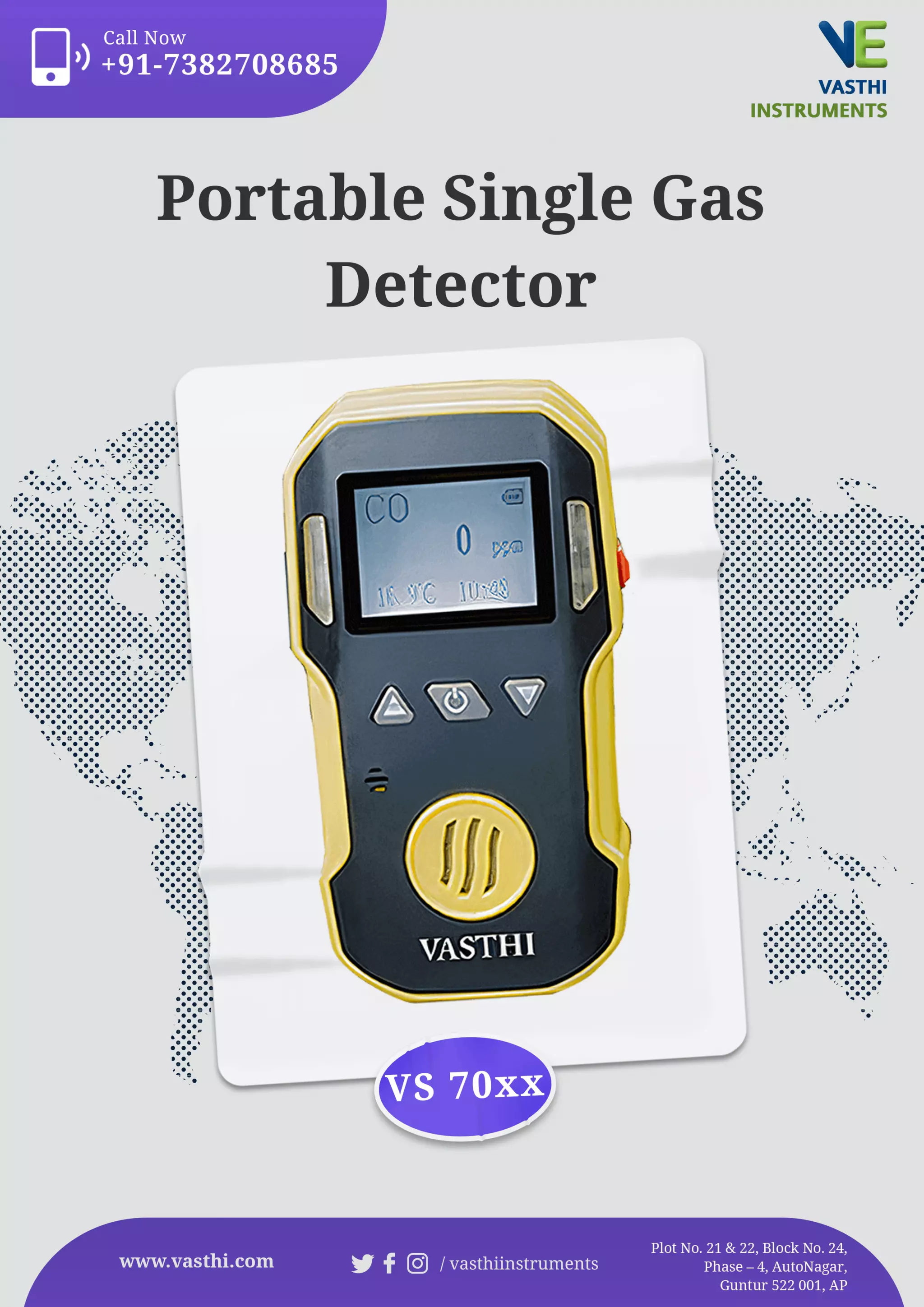 Portable Single-Gas Detectors and Monitors | Vasthi Instruments | PDF