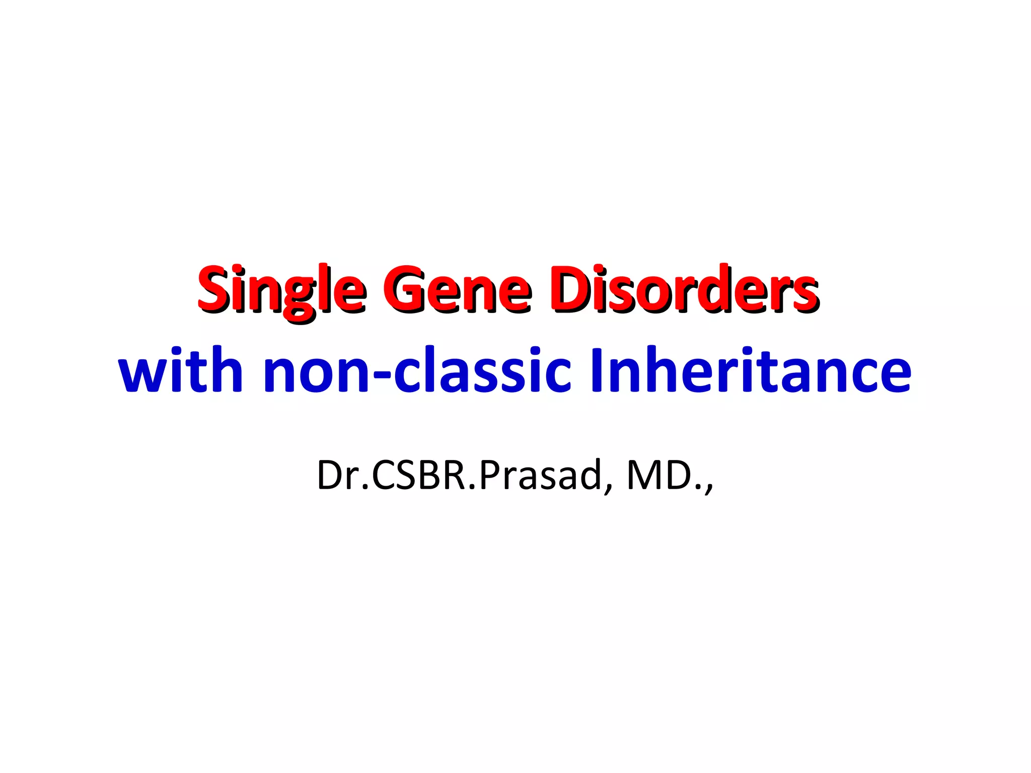 Single genedisorders 1 | PPT