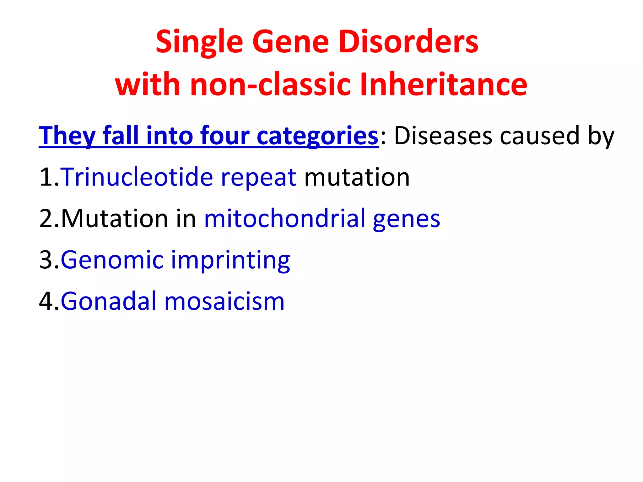 Single genedisorders 1 | PPT