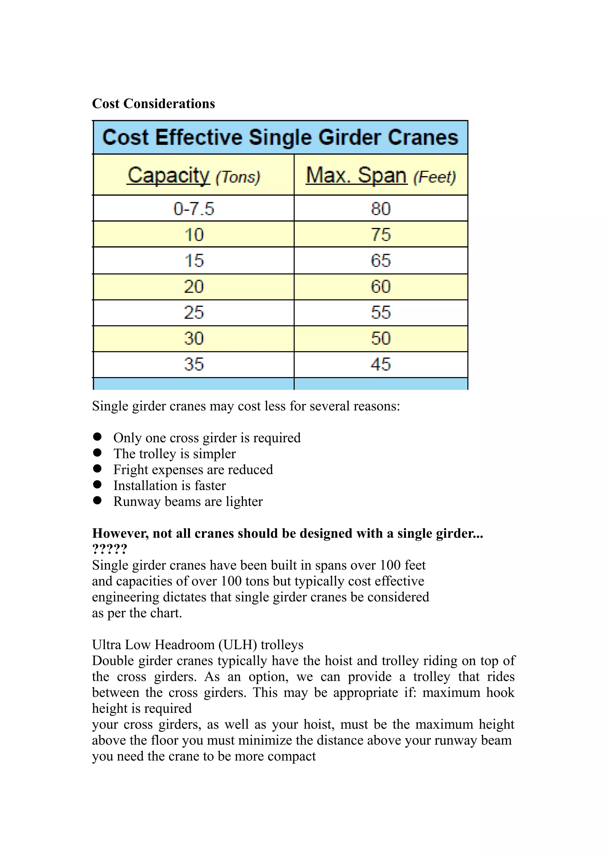 Single girder or double girder crane | DOC