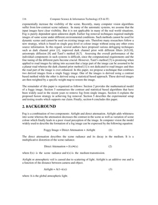 Single Image Fog Removal Based on Fusion Strategy | PDF