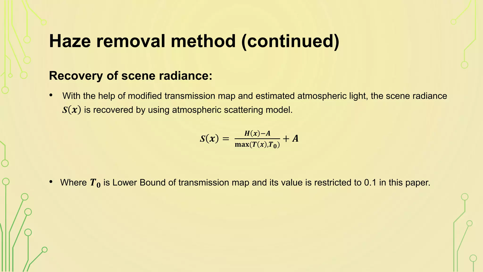 Single image haze removal | PPTX