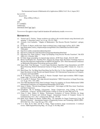 SINGLE IMAGE SUPER RESOLUTION IN SPATIAL AND WAVELET DOMAIN | PDF | Photo Editing Software ...