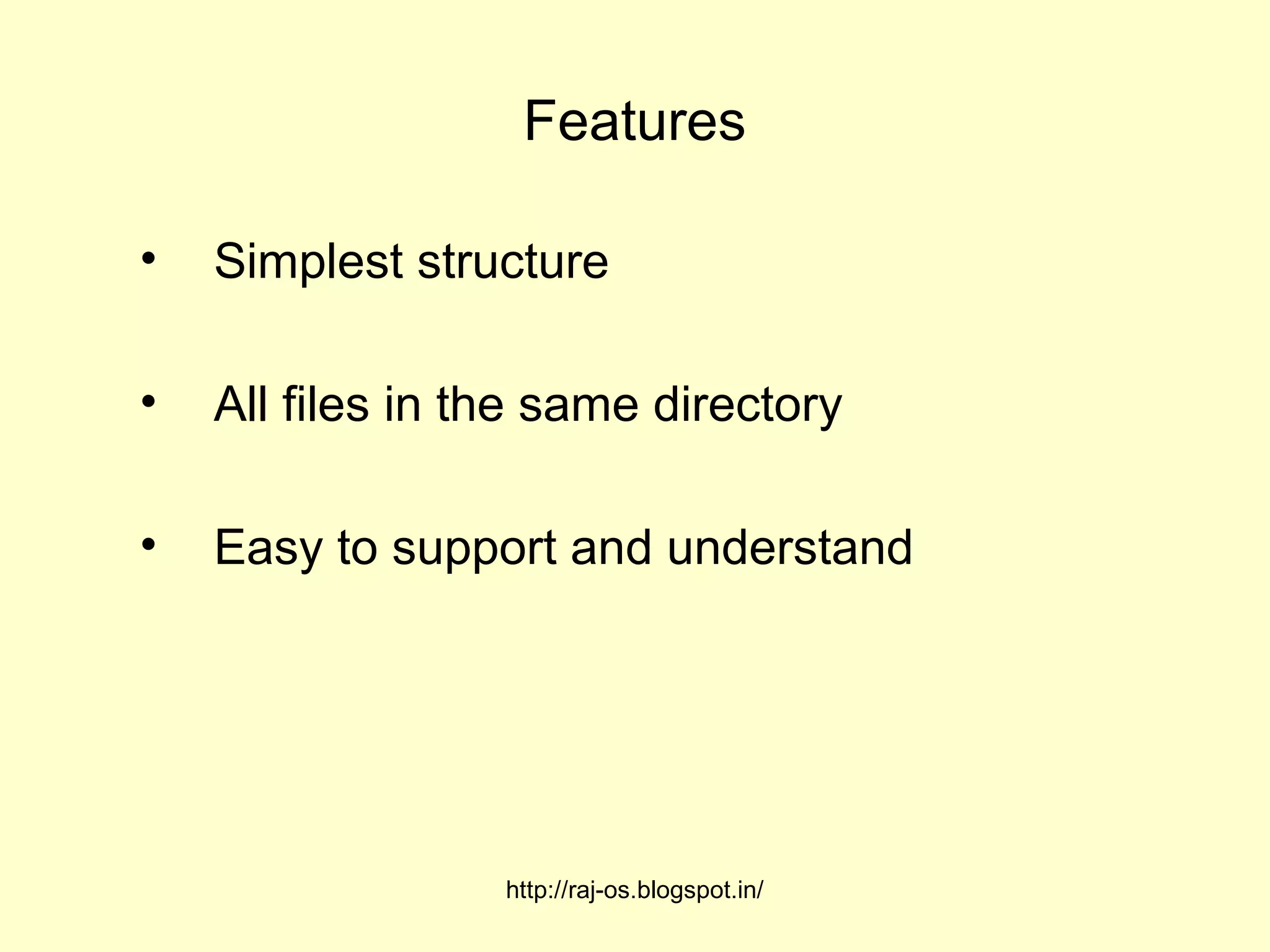 Single Level Directory Structure55 Operating Systems Computer Software And Applications
