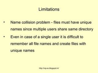 Single level directory structure.55