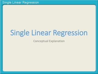 Single linear regression | PPT