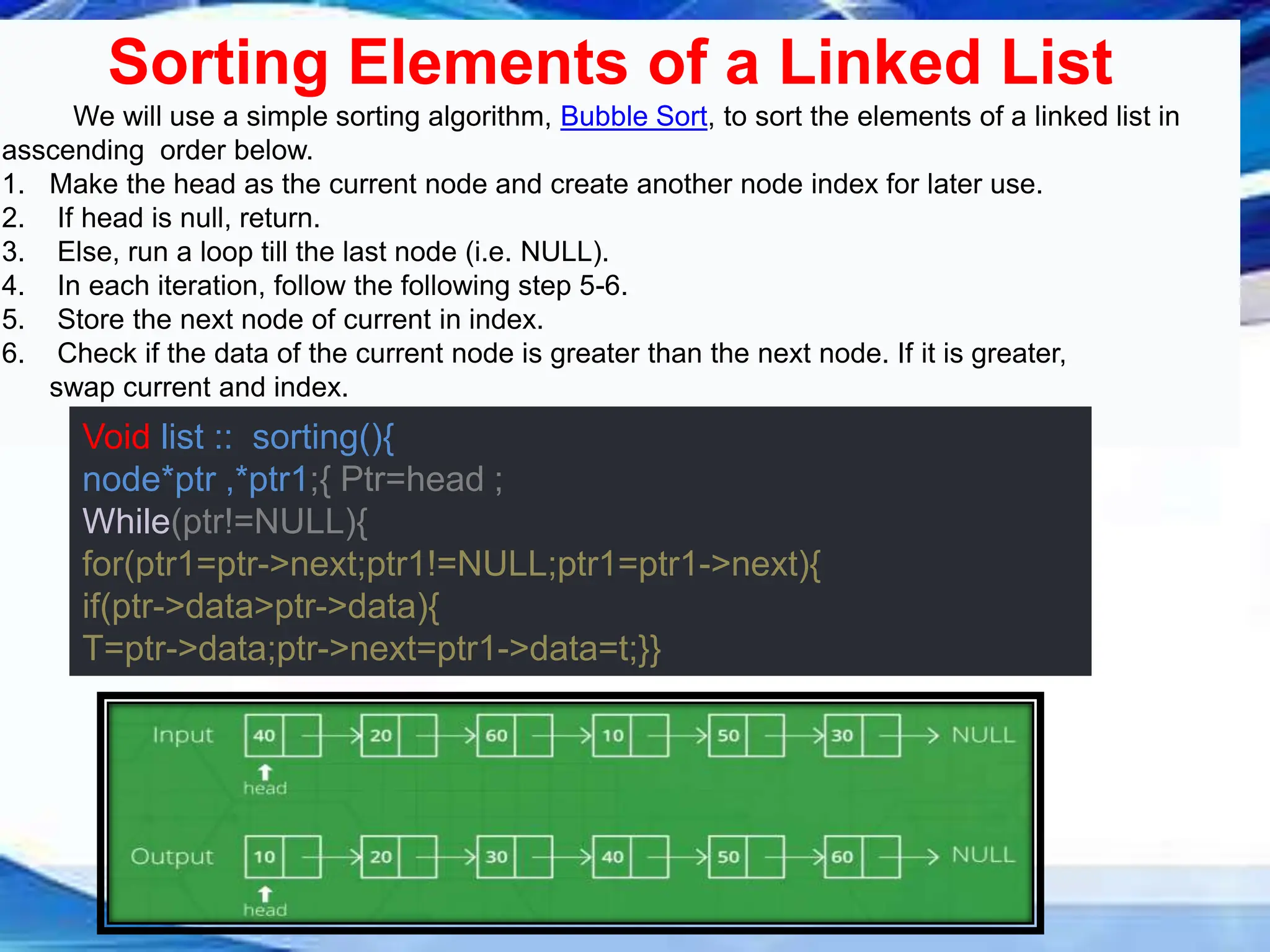 Linked list and its operations - Traversal | PPTX