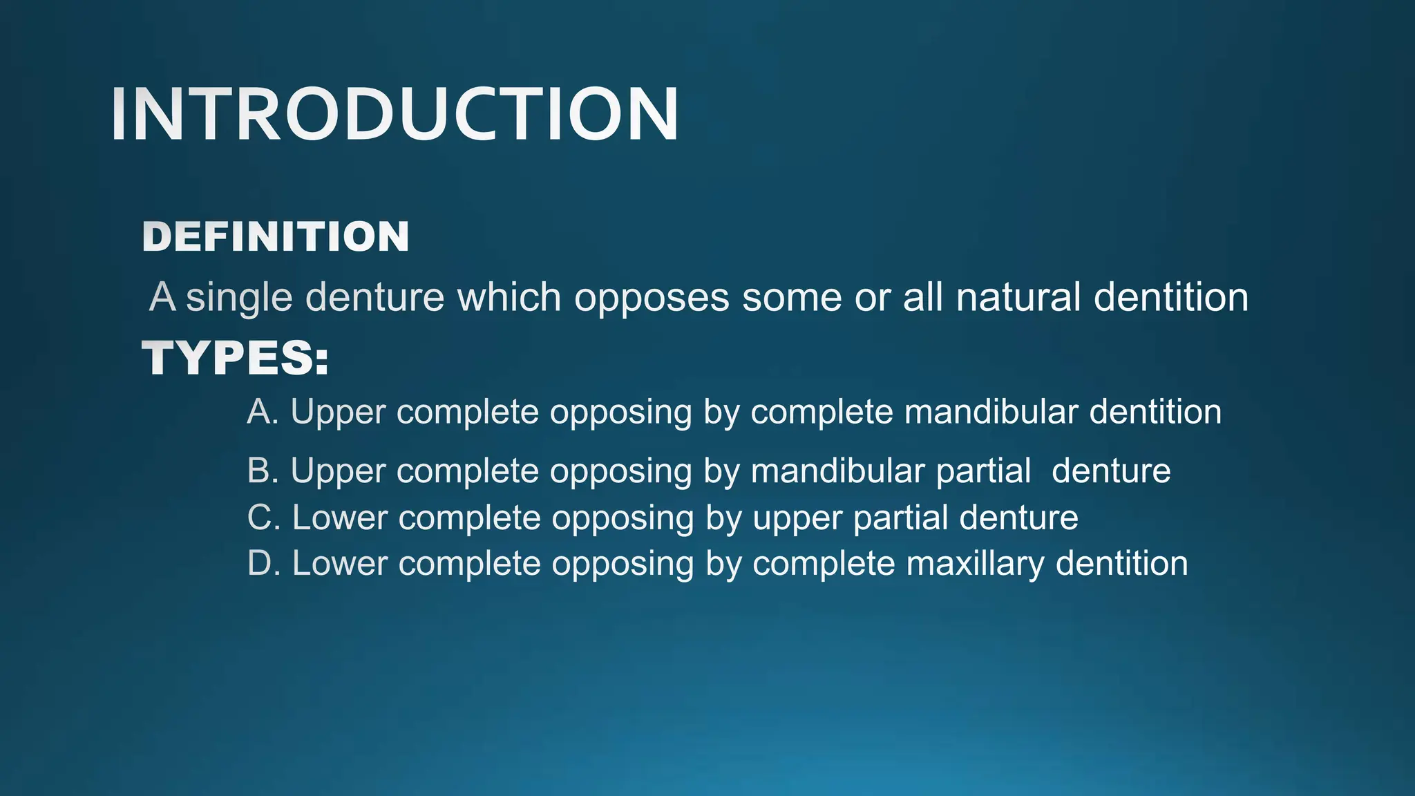 SINGLE MAXILLARY DENTURE AND ITS MANAGEMENT | PPTX