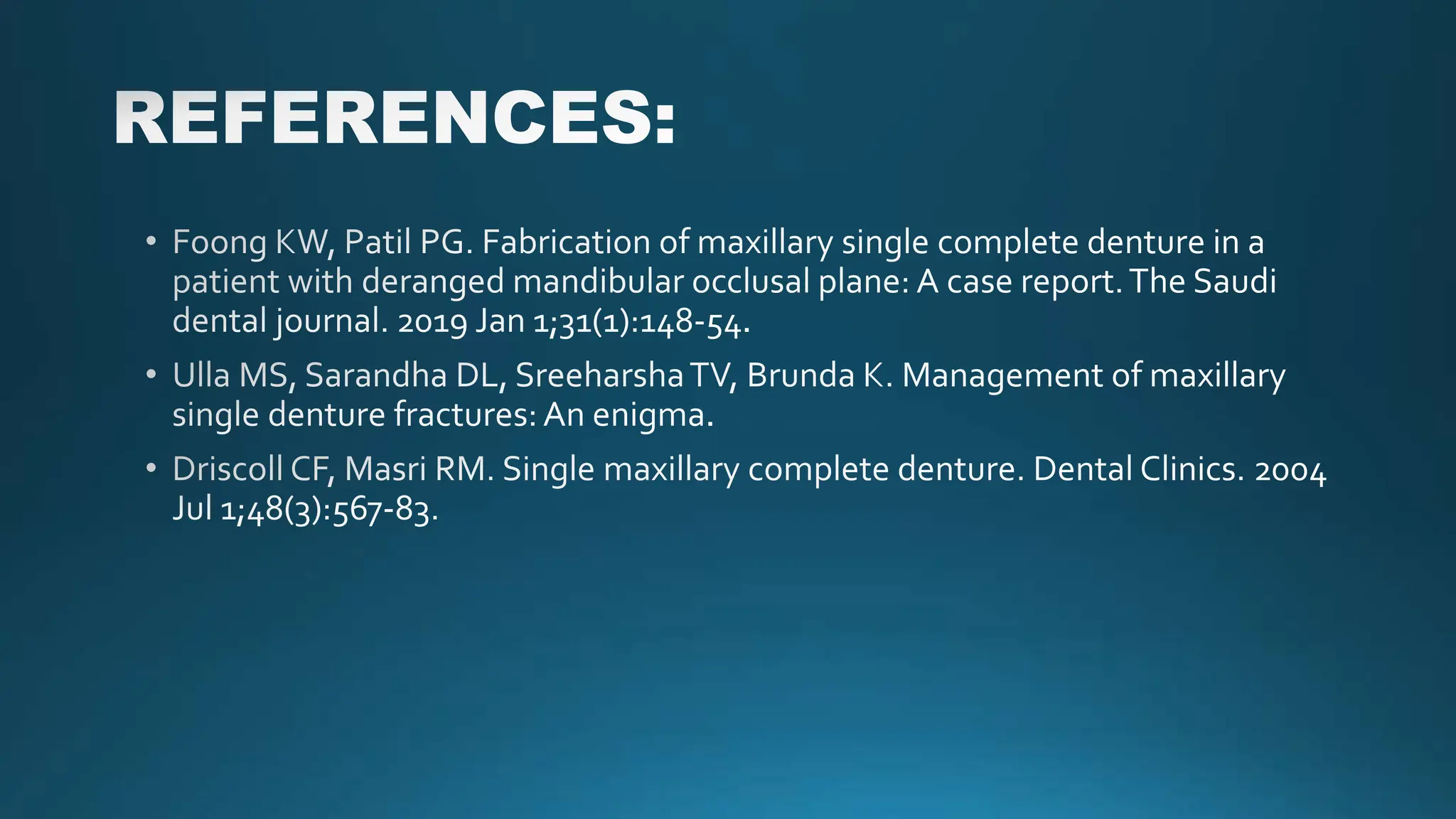 SINGLE MAXILLARY DENTURE AND ITS MANAGEMENT | PPTX