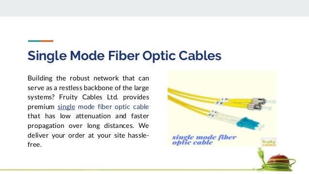 Single mode fiber optic cable