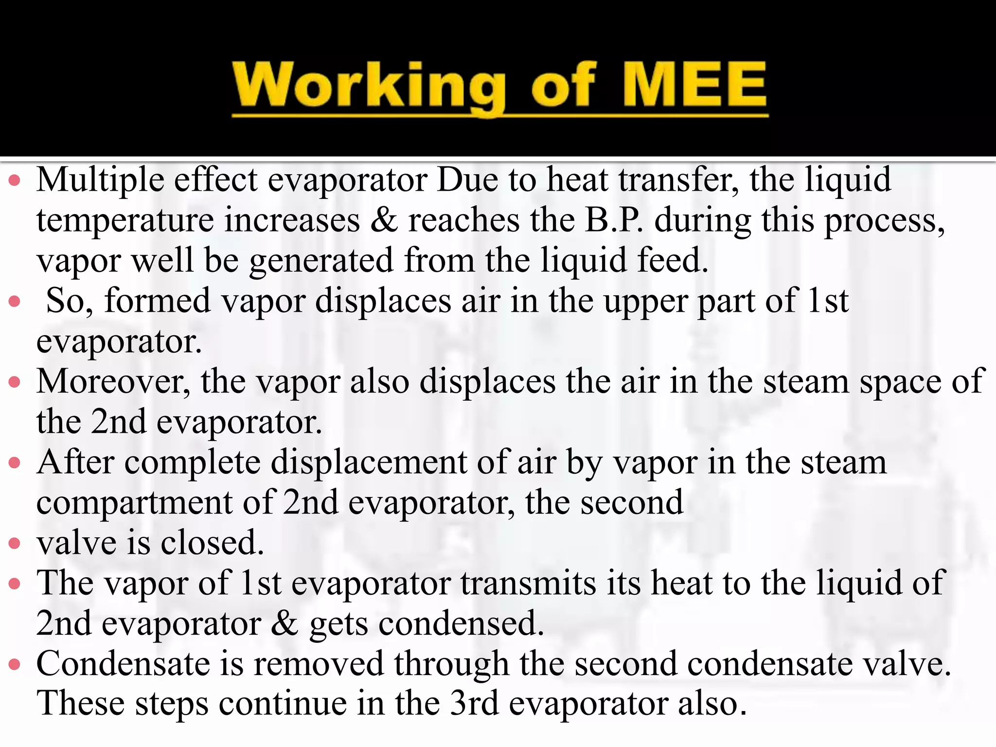 Single and multiple effective evaporator (mee) | PPTX