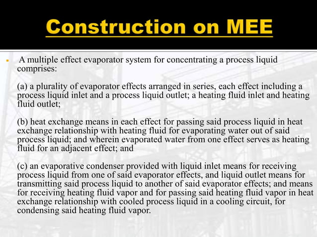 Single and multiple effective evaporator (mee) | PPTX