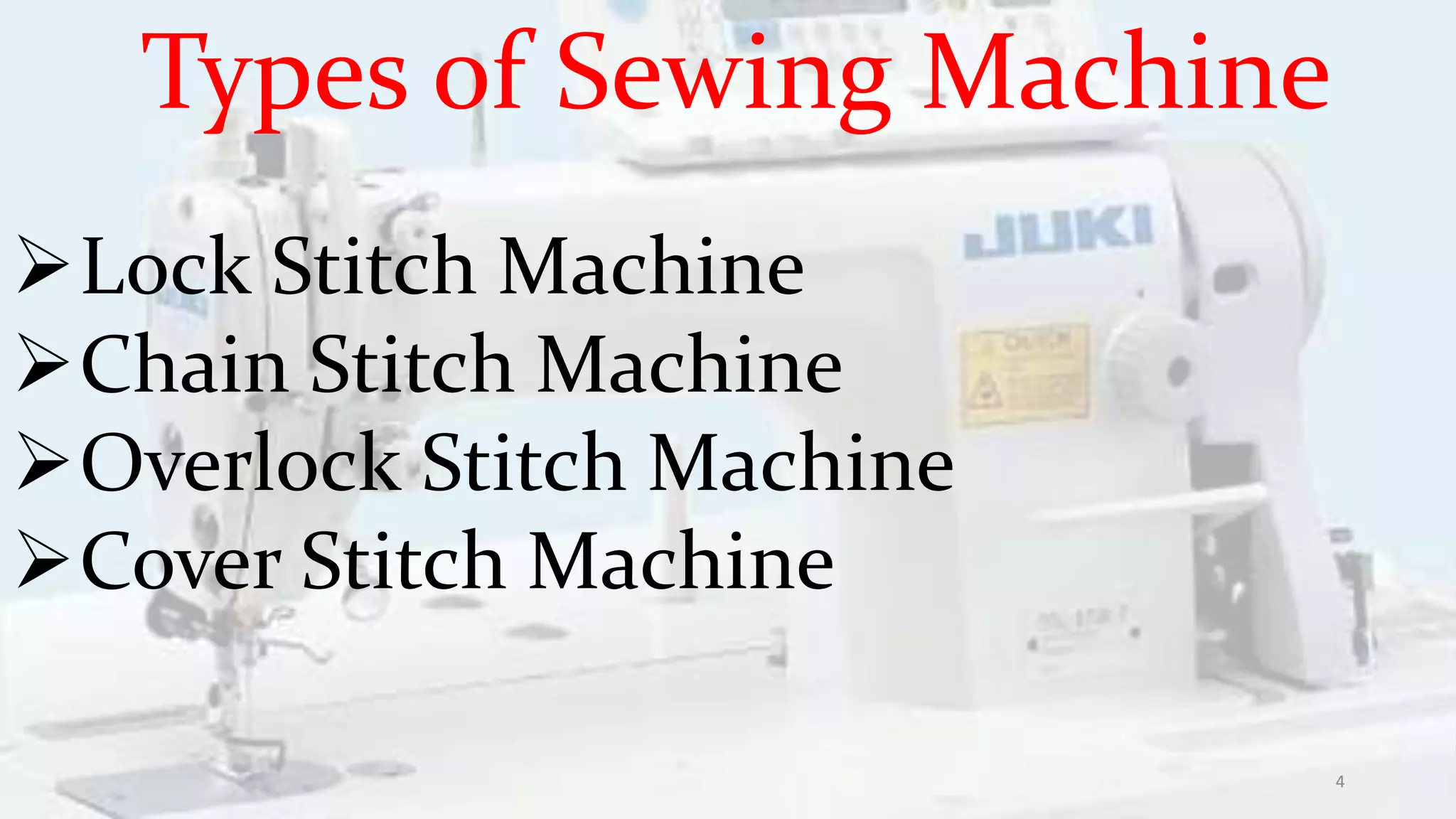 Single needle lock stitch machine | PPTX