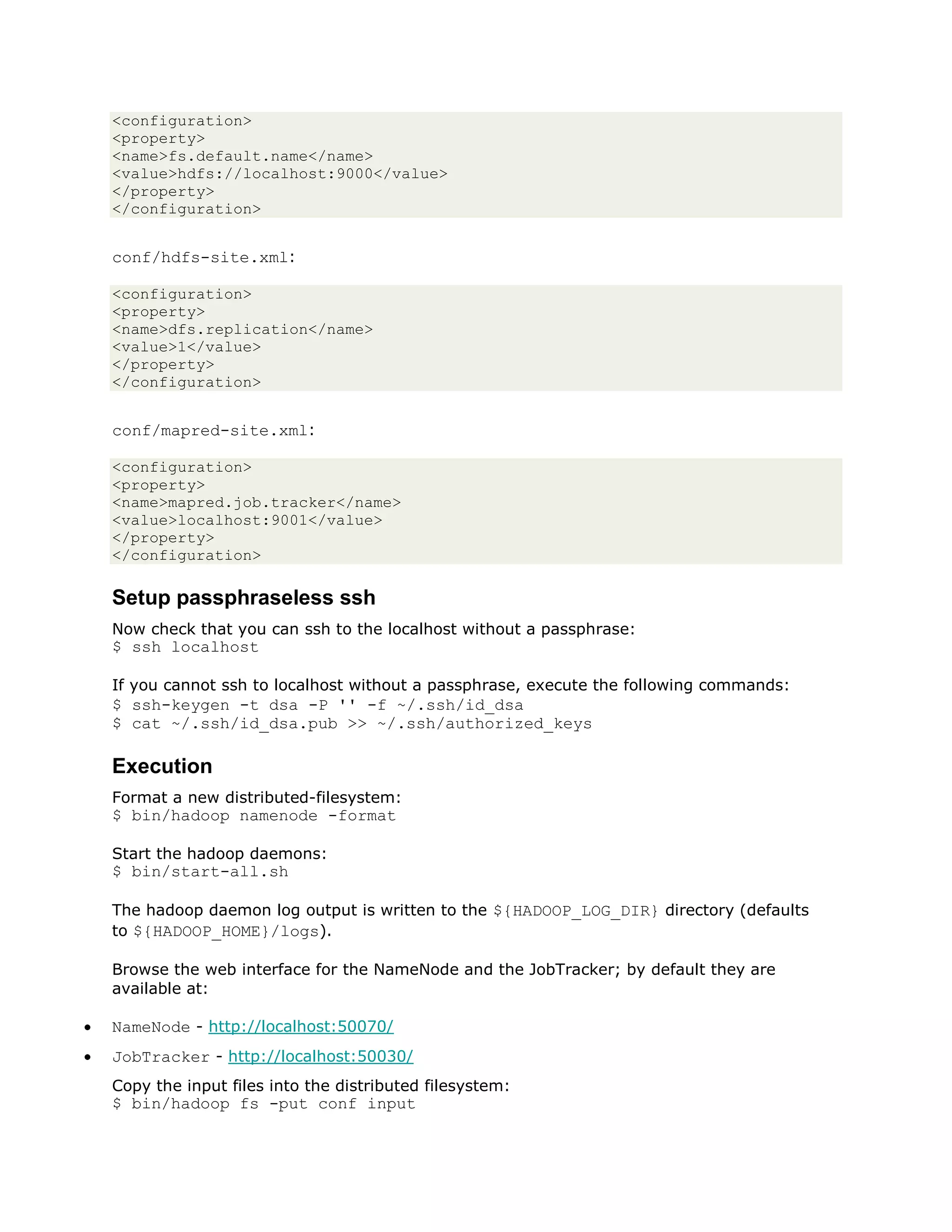 Single node setup | PDF