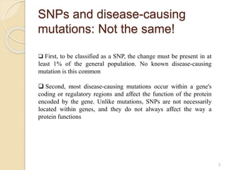 Single nucleotide polymorphism | PPTX