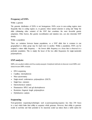 Single nucleotide polymorphism (sn ps) | PDF