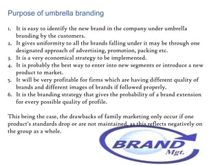 Single n umbrella branding | PPTX