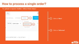 Single order processing - self delivery - Wholesale | PPT